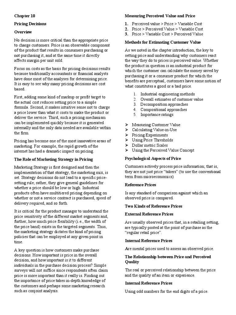 Product Management Lesson Pricing Decision | PDF | Pricing | Marketing Product Management Lesson Pricing Decision | PDF | Pricing | Marketing