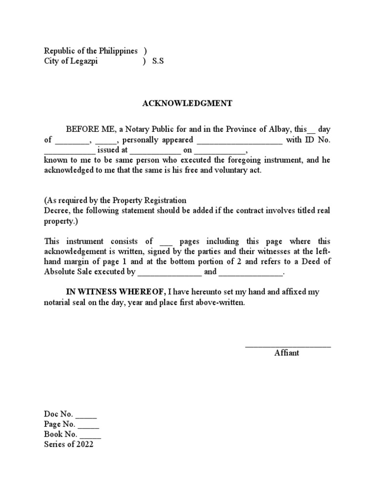 Simple Acknowledgement | PDF