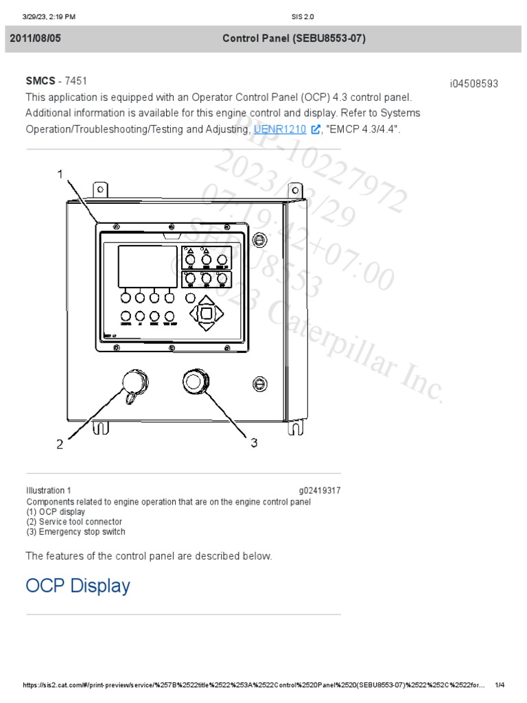 Control Panel OCP 4.3 | PDF | Switch | Computer Engineering