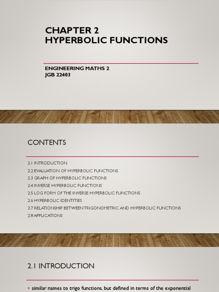 Engineering Mathematics Chapter 2 | PDF | Trigonometric Functions | Calculus