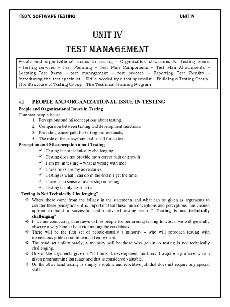 It8076 ST Unit Iv | PDF | Software Testing | Specification (Technical ...