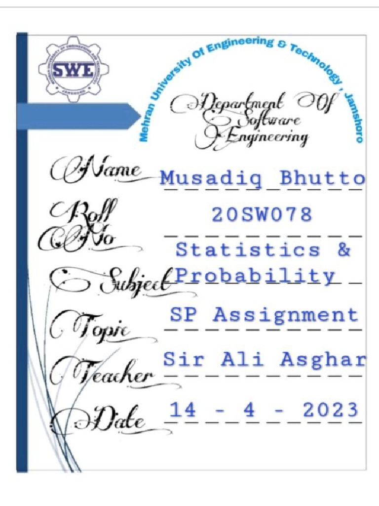 SP Assignment (20SW078) | PDF