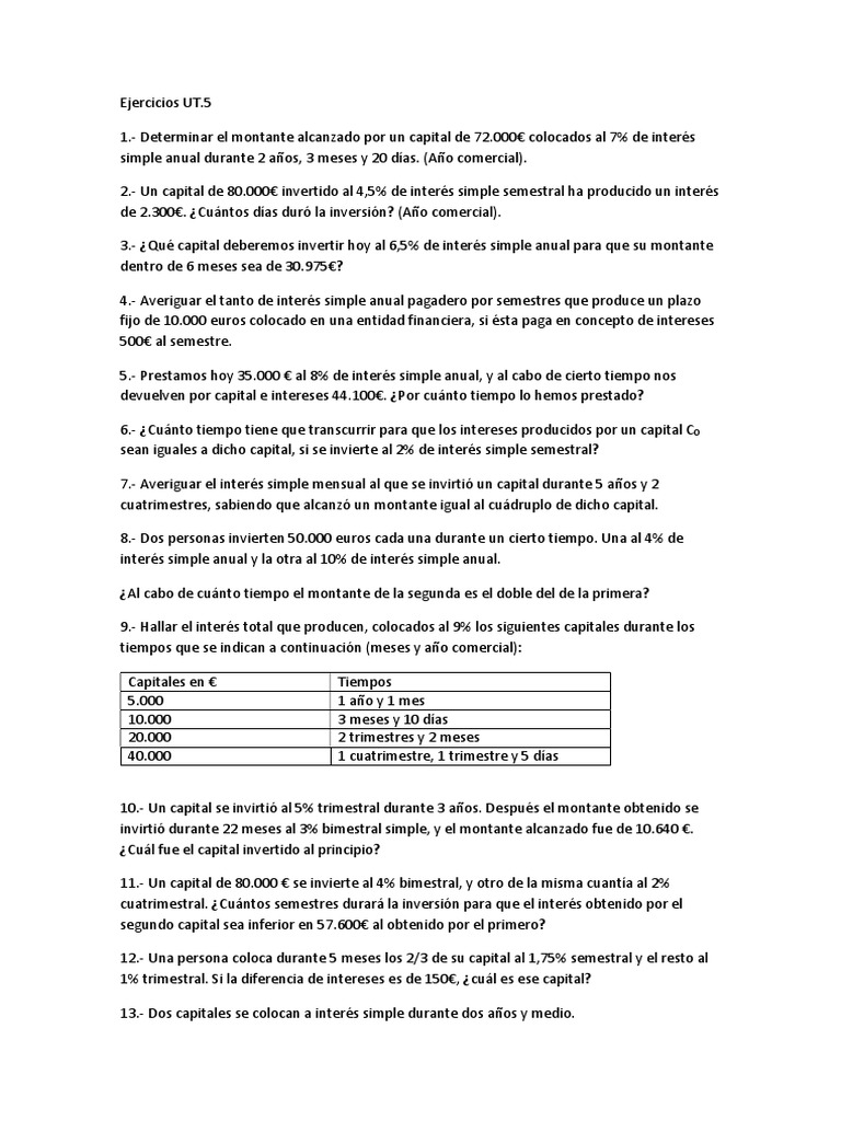 Ejercicios UT.5 Primera Parte | PDF