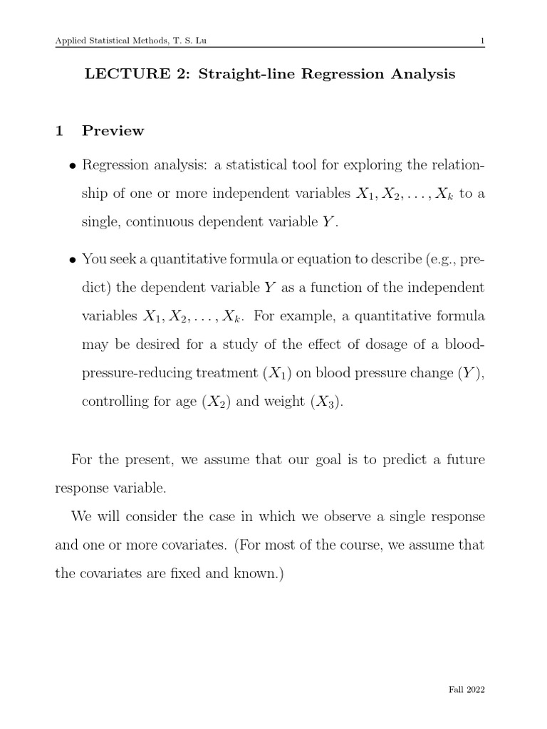 Lecture 2 | PDF | Errors And Residuals | Least Squares