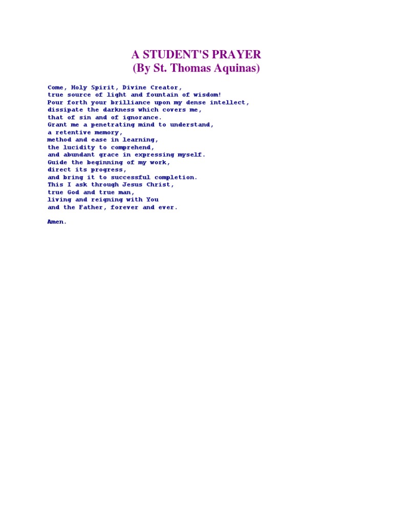 Prayer Before Study | PDF