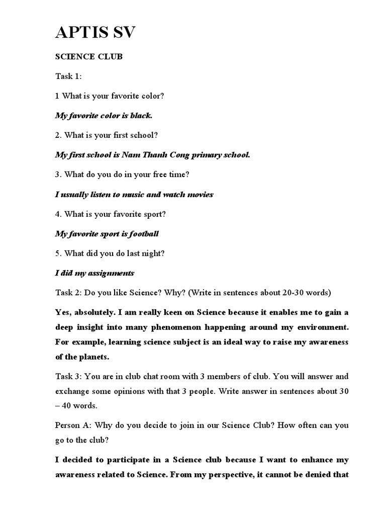 Đề SCIENCE CLUB | PDF | Science | Cognition