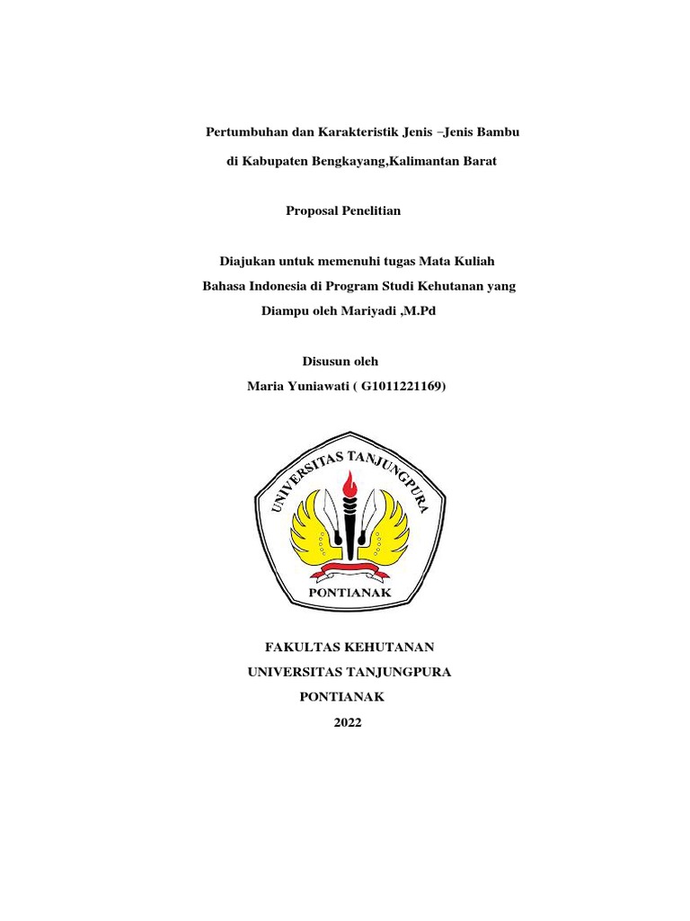 PROPOSAL PENELITIAN Maria Yuni | PDF
