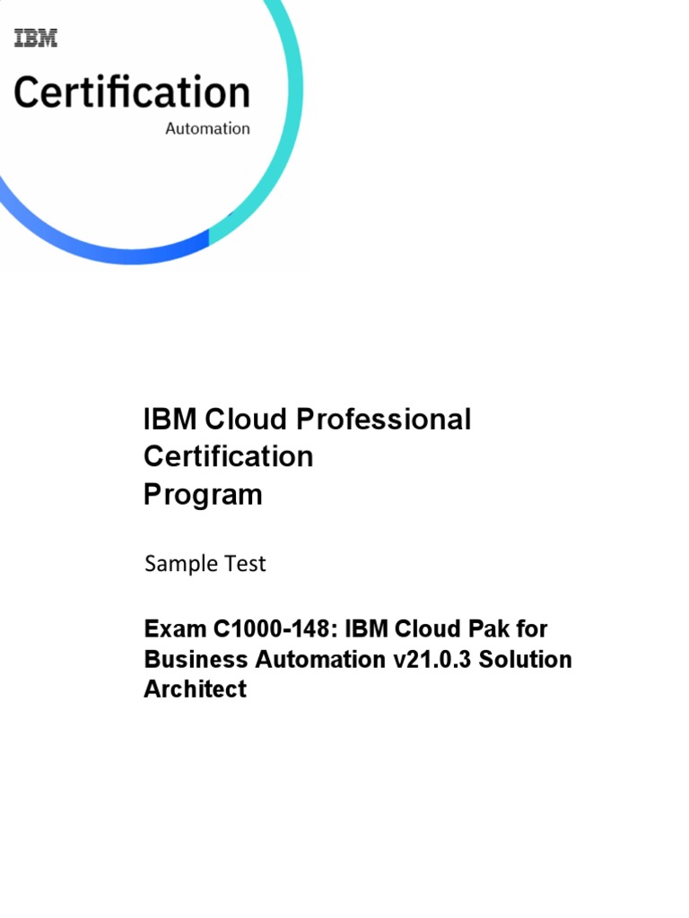 C1000-148 Exam Sample Questions | PDF | Cloud Computing | Software Engineering