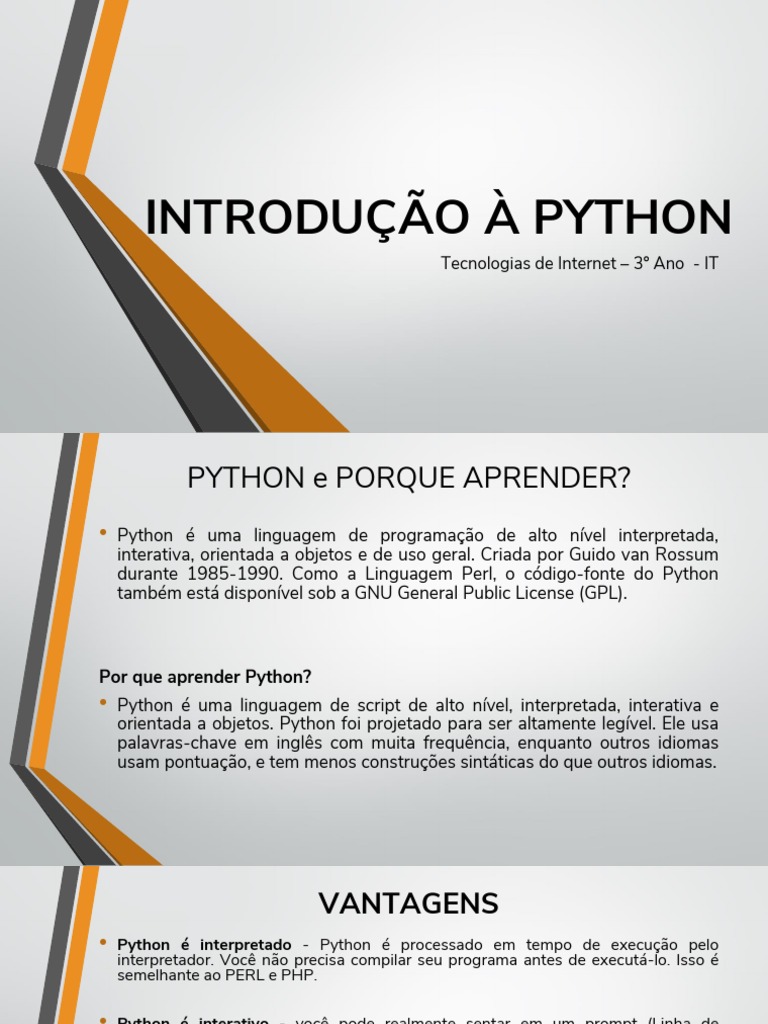 Lecture 2 | PDF | Python (linguagem de programação) | Linguagem de ...
