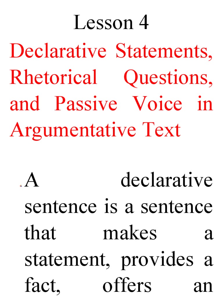 Declarative, Rhetorical | PDF | Self-Improvement | Science & Mathematics