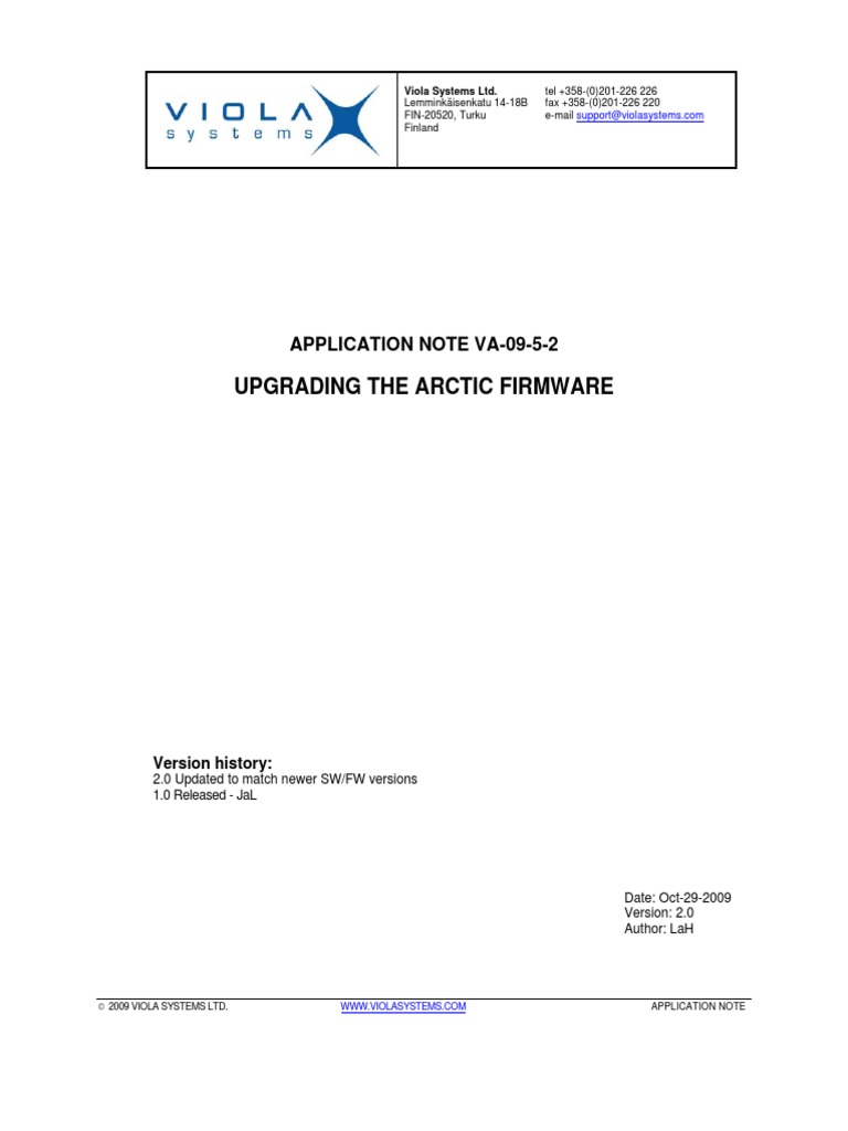 VA-09-5-2 2G Arctic Firmware Upgrade | PDF | Computer Network | File System