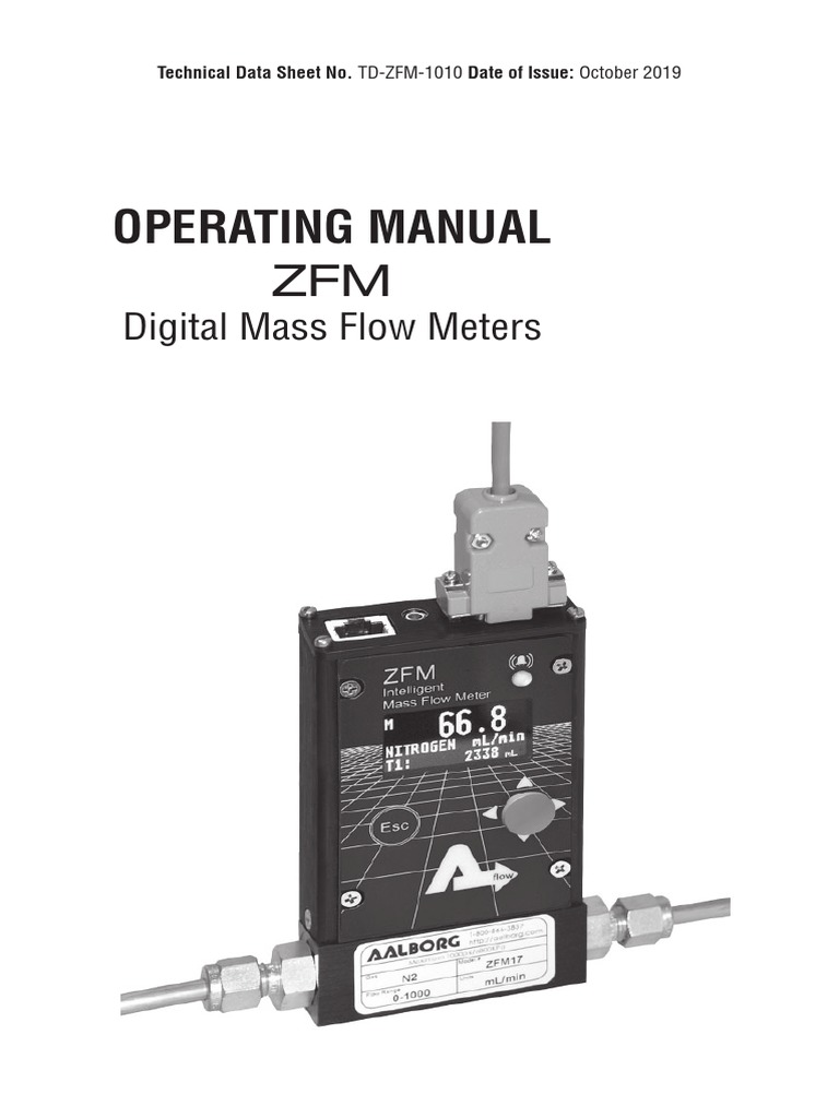 Operating Manual: Digital Mass Flow Meters | PDF | Power Supply | Flow ...