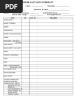 Vehicle Handover Checklist Excel | PDF