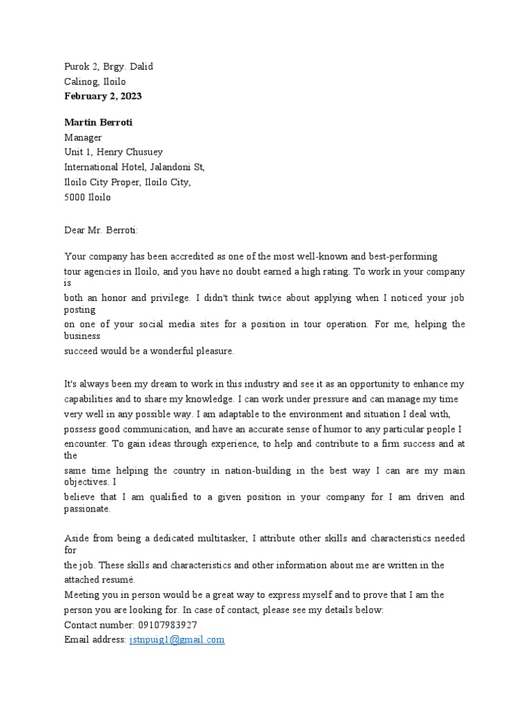 Application Letter & Resume | Download Free PDF | Cognition | Psychological Concepts