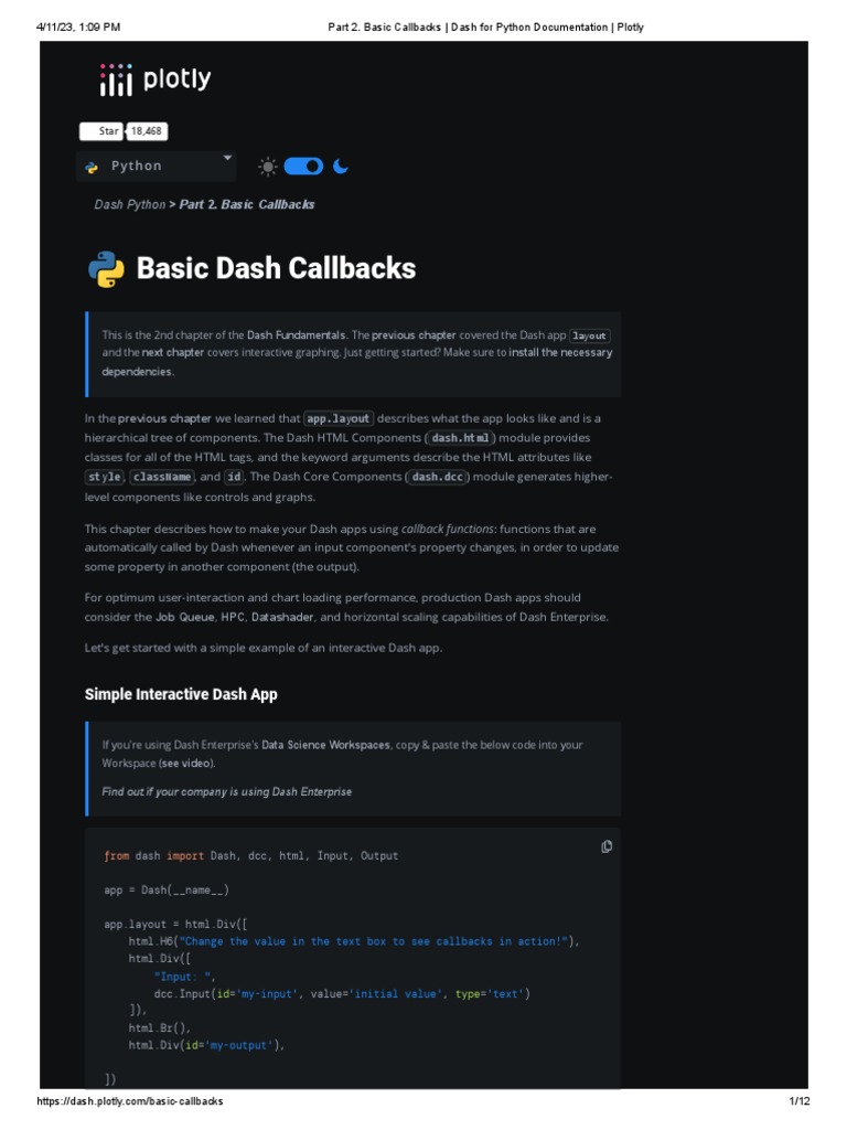 Part 2 Basic Callbacks Dash For Python Documentation Plotly Pdf Parameter Computer 3085