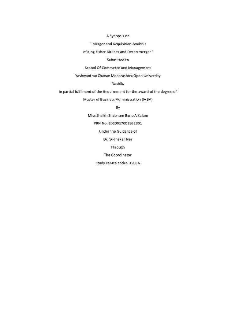 MBA SYNOPSIS (1) - Page-0001 - Compressed | PDF