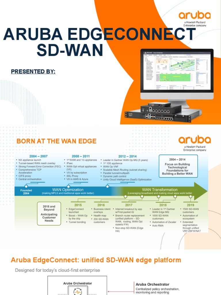 Aruba EdgeConnect: Optimized SD-WAN Solutions | PDF | Network ...