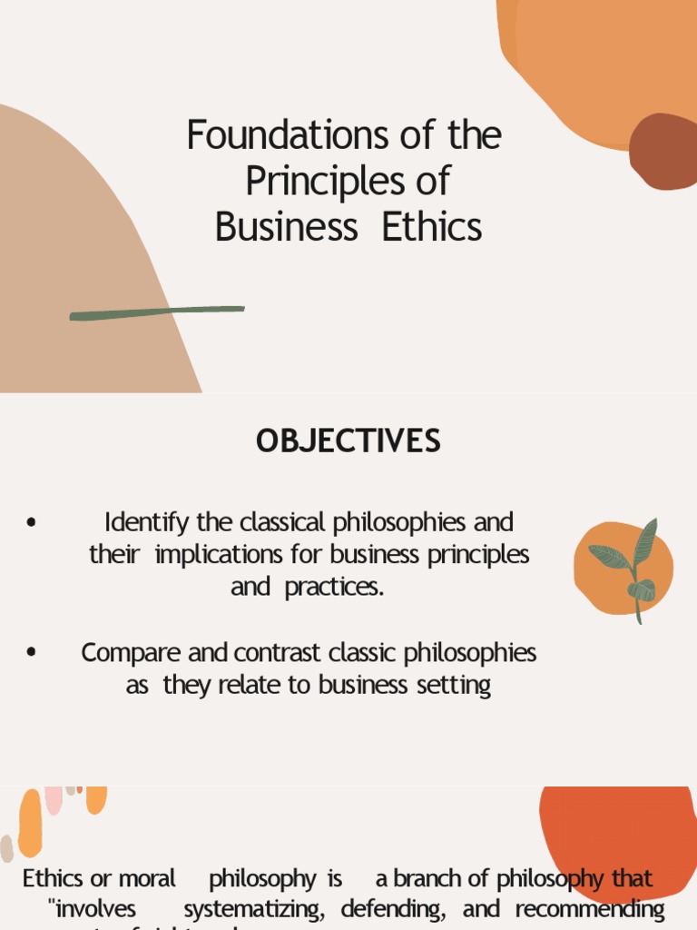 Foundations of Business Ethics Principles | PDF | Virtue Ethics ...