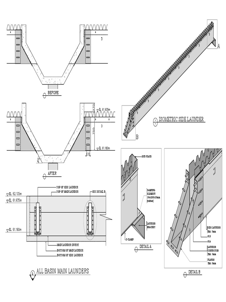 All Basin Main Launders: Isometric Side Launder | PDF