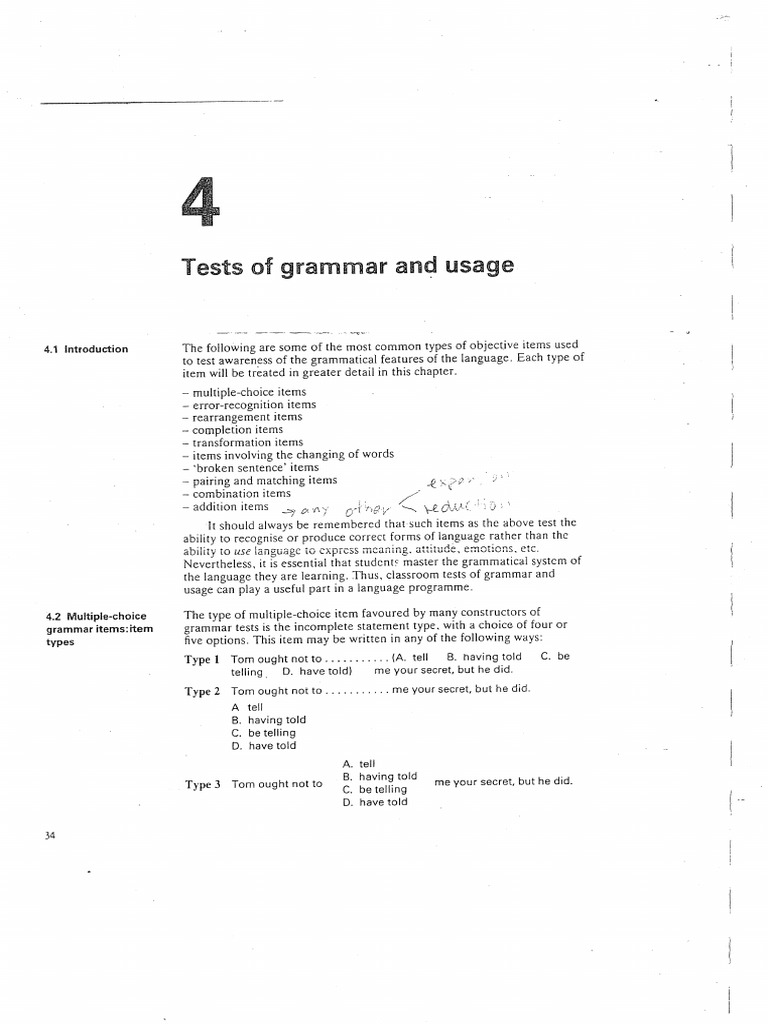 Grammar Tests | PDF
