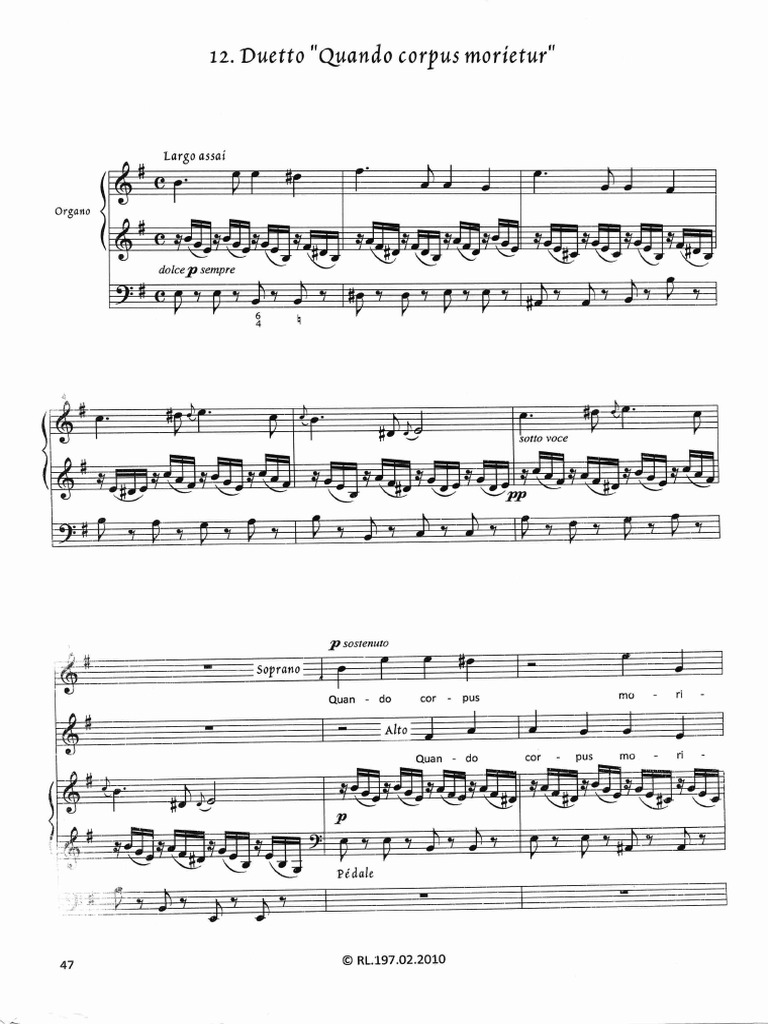Quando Corpus Morietur Pergolesi | PDF