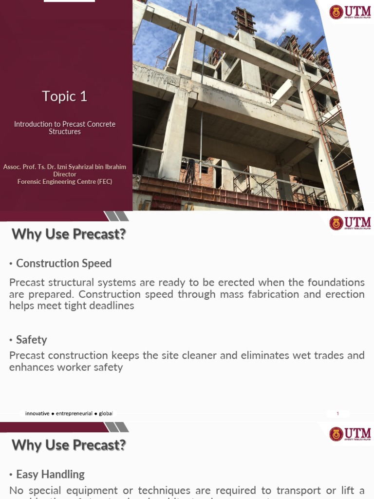 Topic 1 Introduction To Precast Concrete | PDF | Precast Concrete ...