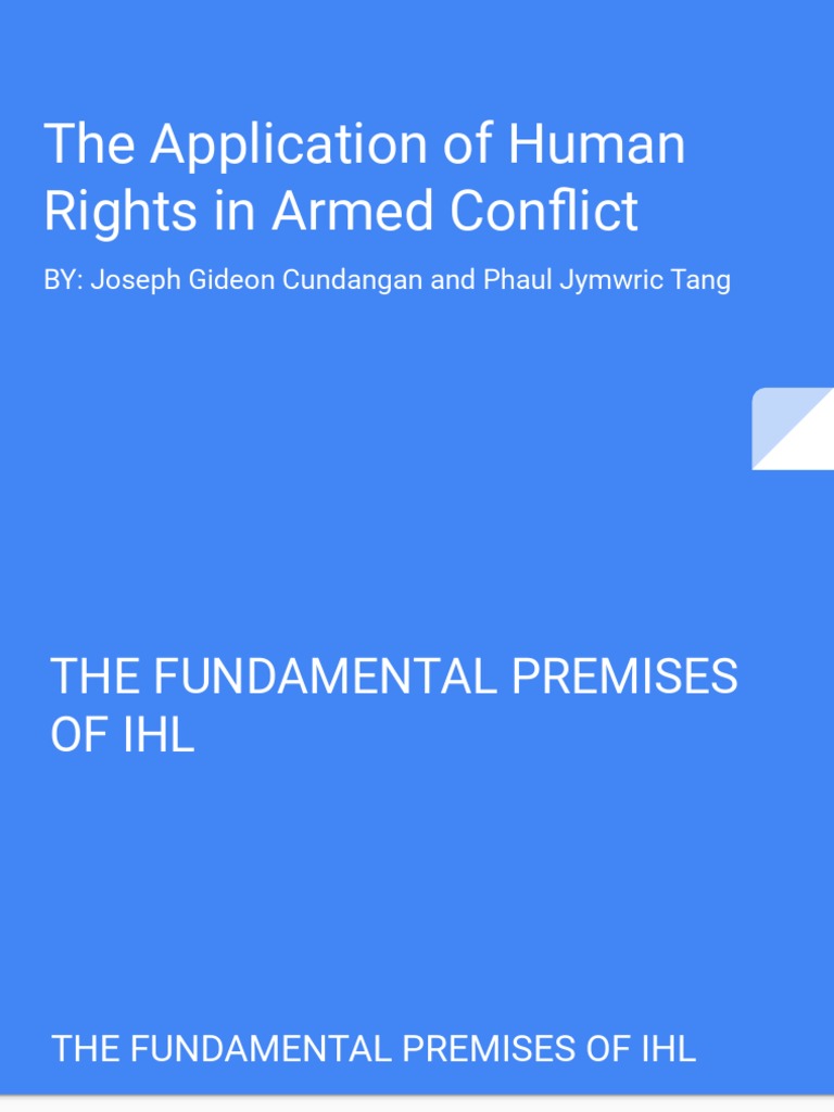 The Application of Human Rights in Armed Conflict | PDF | International ...
