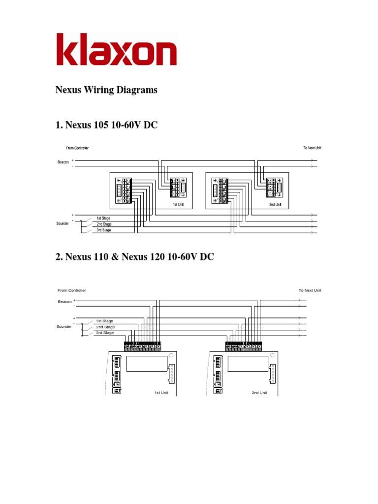 Nexus Wiring Diagrams - Klaxon Signals LTD | PDF