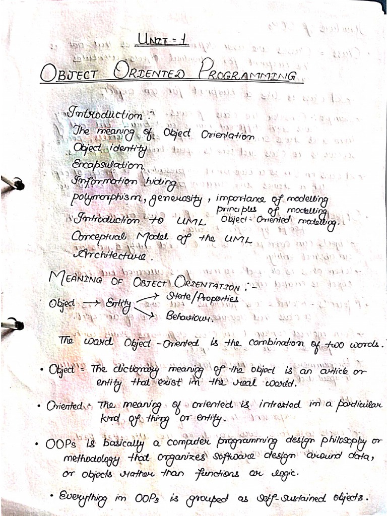 Oops Notes Pdf 
