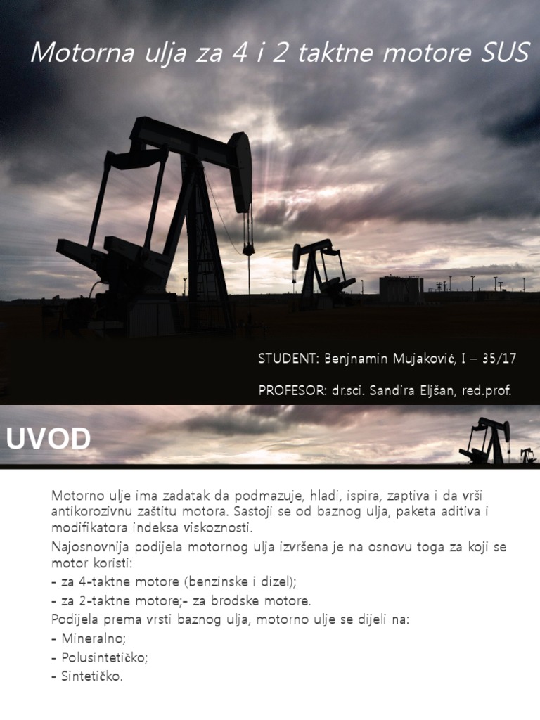 Motorna Ulja Za 4 I 2 Taktne Motore SUS | PDF