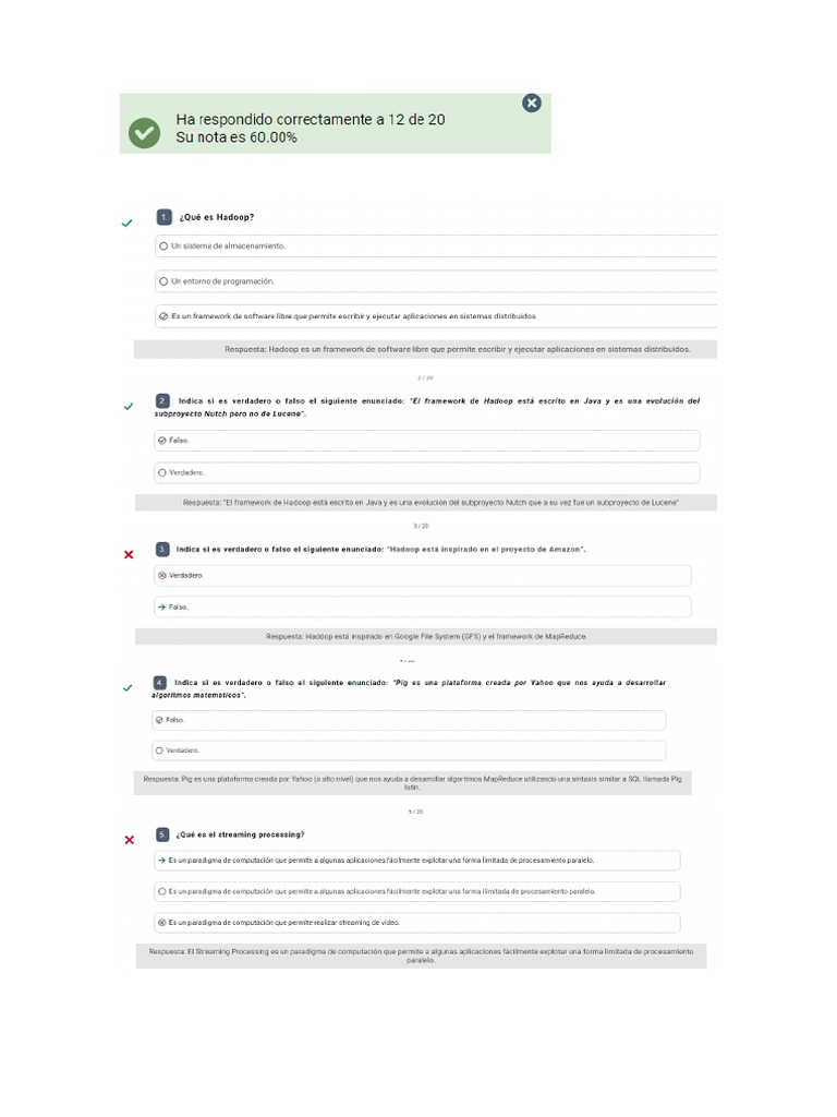 Examen Evaluaciones ARQUITECTURA BIG DATA | PDF