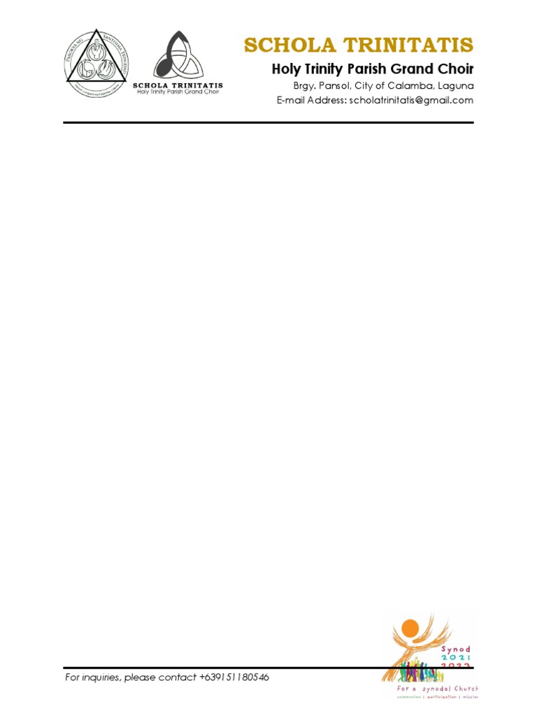 Schola Trinitatis Letter Head | PDF