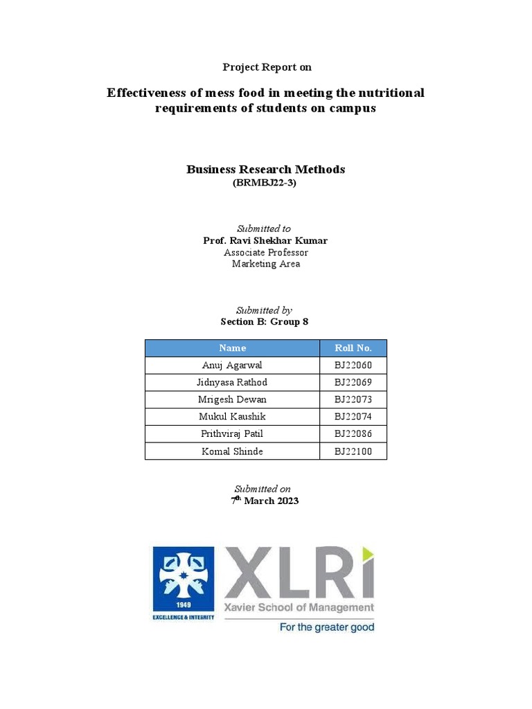 BRM Phase 1 Report | PDF | Focus Group | Qualitative Research