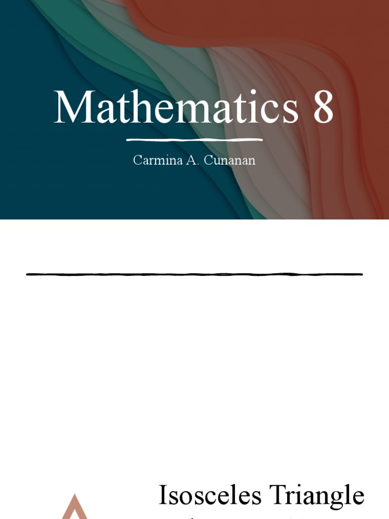 Mathematics 8 Week 7 Pdf Triangle Theorem