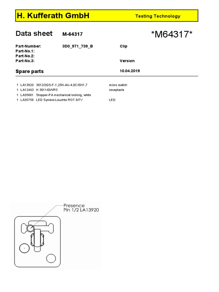 H. Kufferath GMBH: Data Sheet | PDF