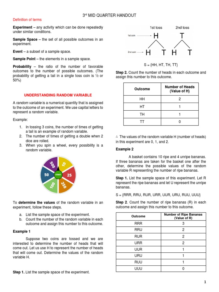 3rd MQA Handout | PDF | Probability Distribution | Random Variable