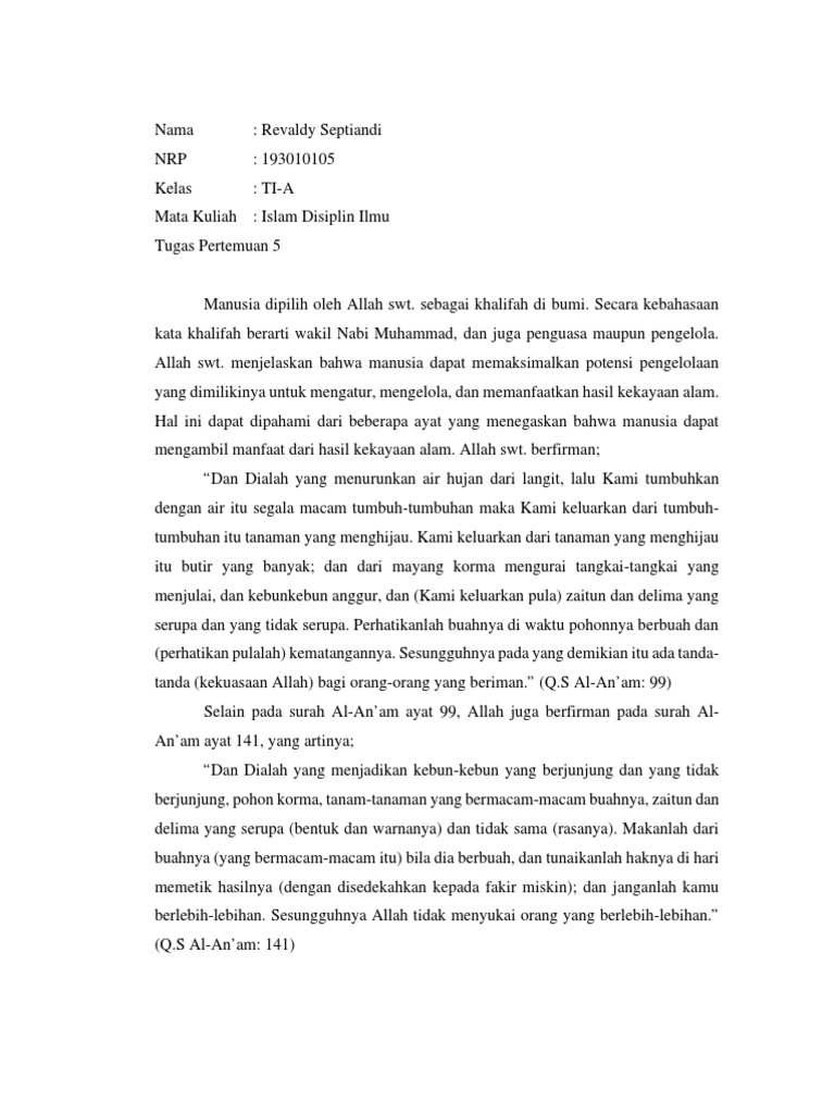 ID (TI-A) - Tugas5 - Revaldy Septiandi | PDF