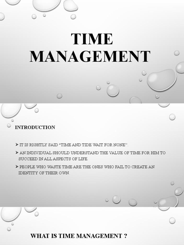 Time Management | PDF