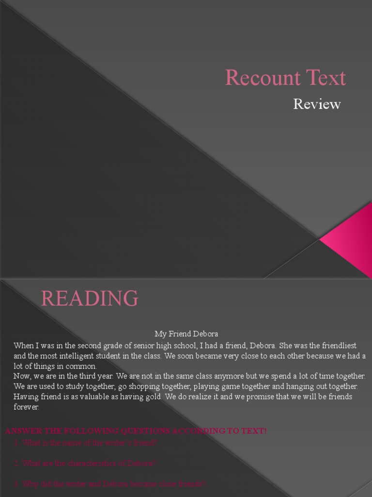 Review Recount Text | PDF