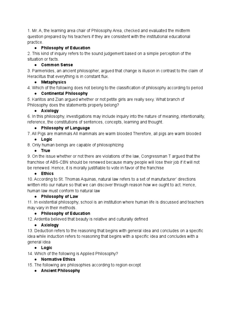 MA1 Ethics Reviewer 1 | PDF | Epistemology | Reason