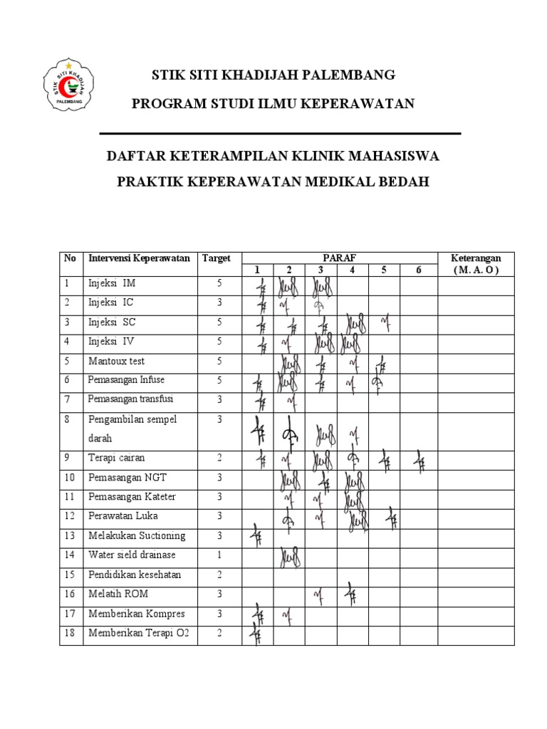 Absen STIK SITI KHADIJAH PALEMBANG | PDF