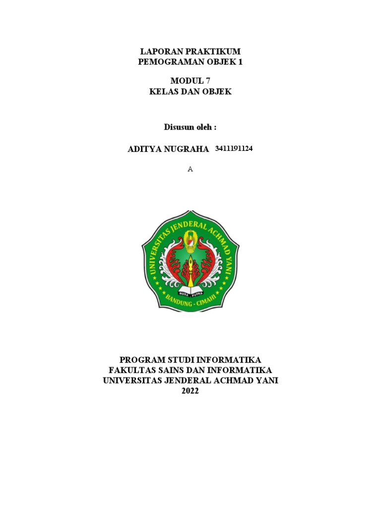 Aditya Nugraha - Modul 7 - Prak PO1 | PDF | Teknologi & Rekayasa