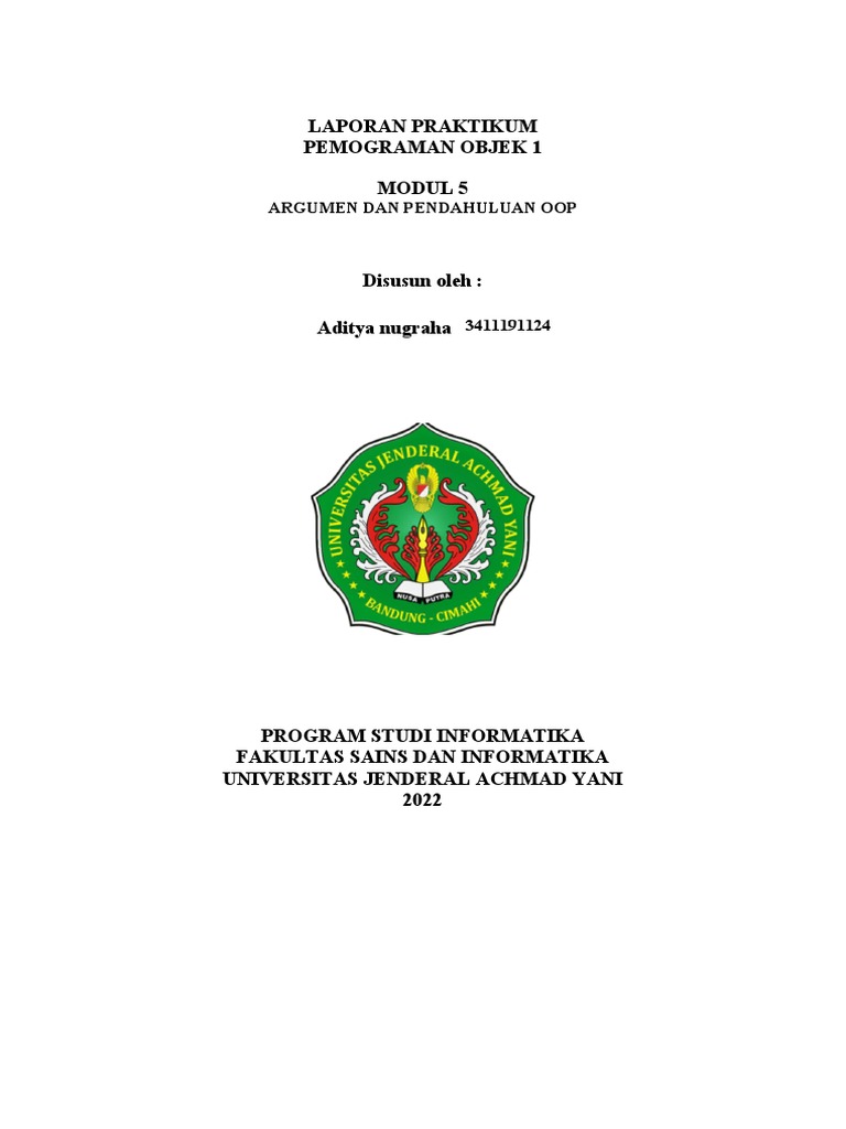 Aditya Nugraha - Modul 5 - Prak PO1 | PDF