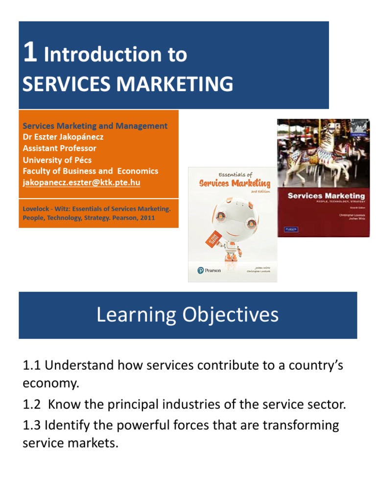 Introduction To Services Marketing | PDF | Marketing | Market (Economics)