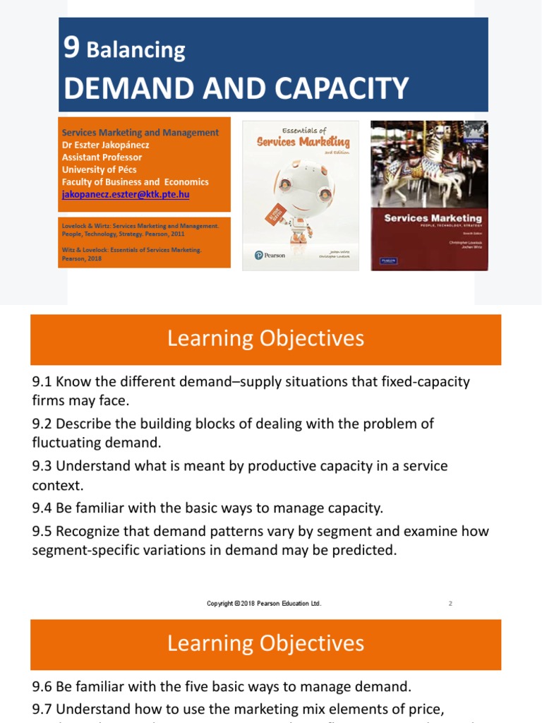 SMM_9_Balancing demand and capacity | PDF | Demand | Marketing