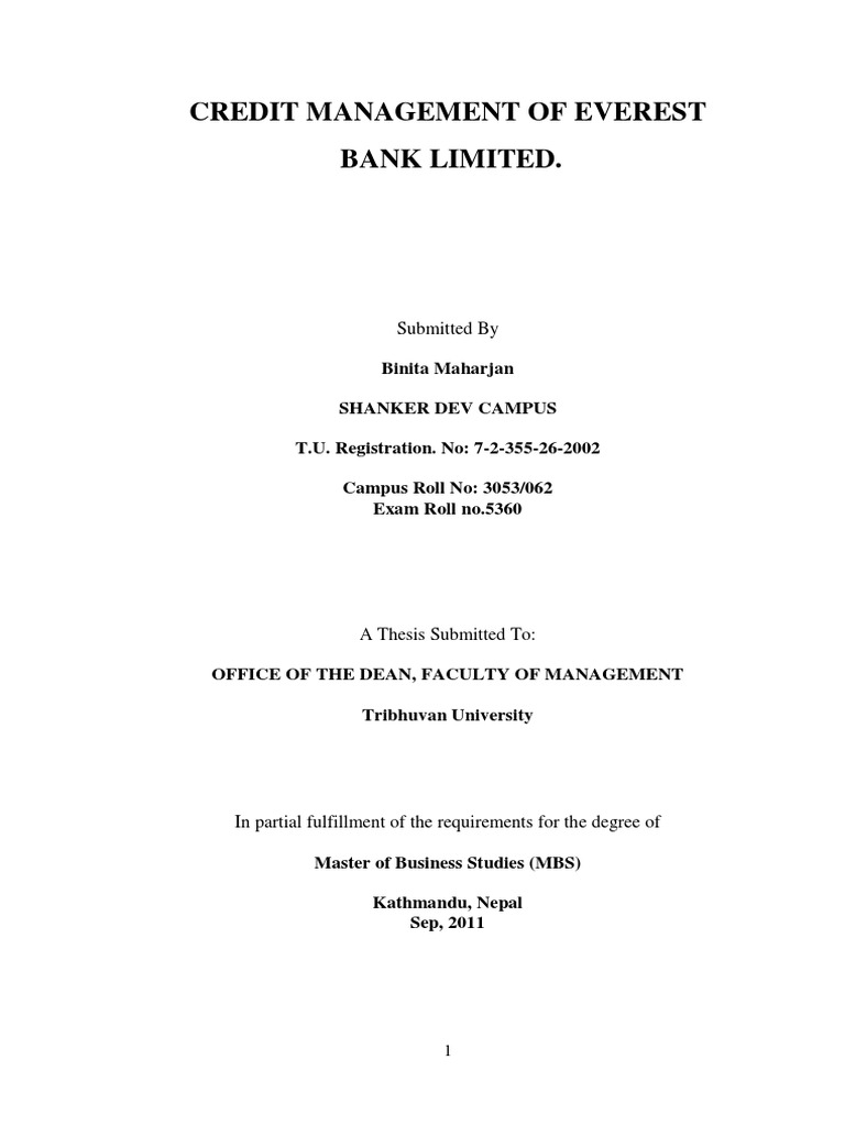 All Thesis | PDF | Banks | Finance & Money Management