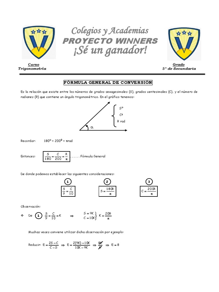 Tema 1-Fórmula General de Conversión | Descargar gratis PDF | Cantidad ...