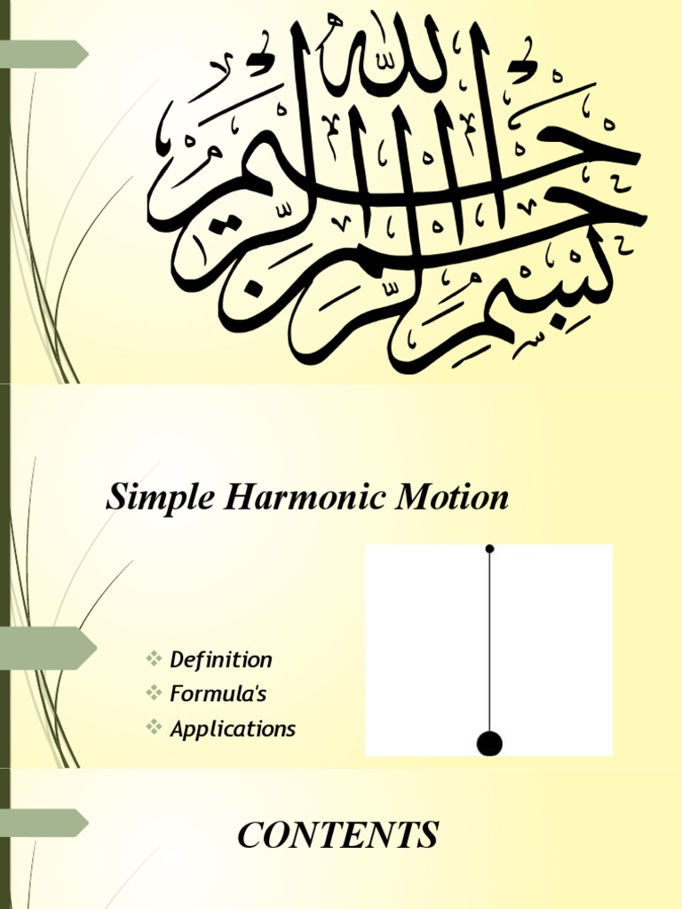 Simple Harmonic Motion | PDF | Frequency | Oscillation