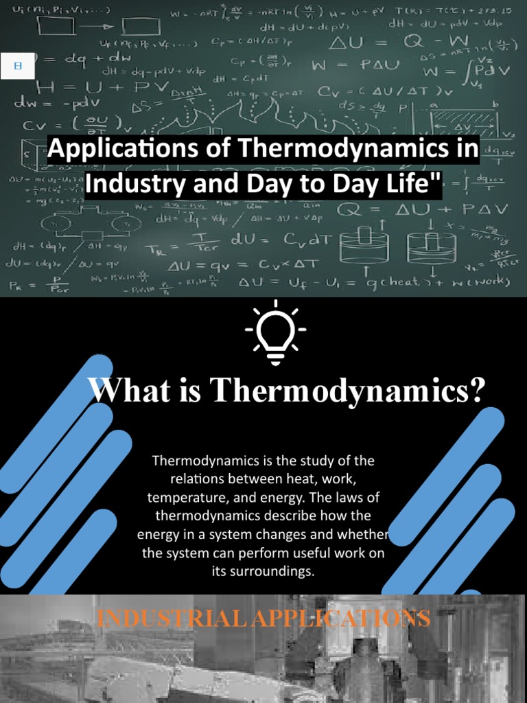 Applications of Thermodynamics in Industry and Day To Day Life ...