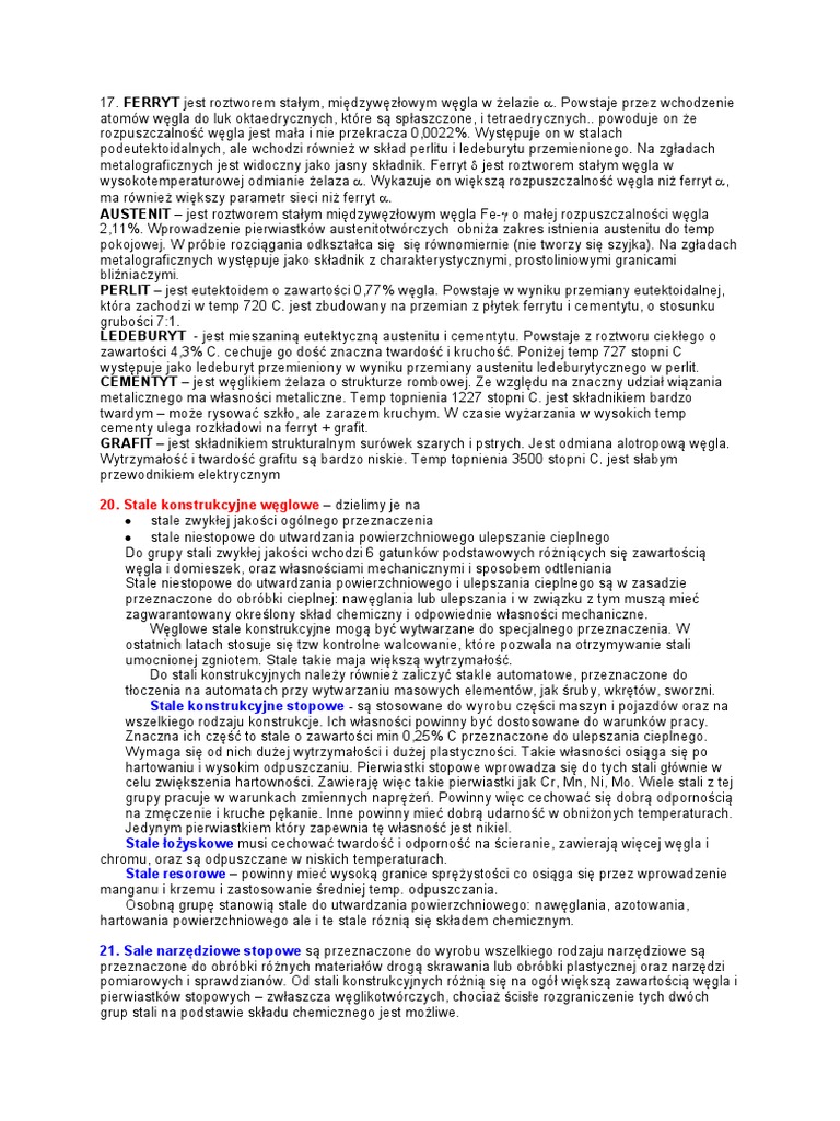 Materiałki - Egz - Egzamin - Kopia - Tego - Tamtego | PDF